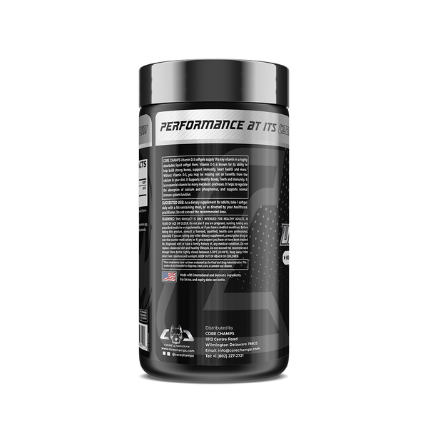 Core Champs Vitamin D-3 5000IU - Help Build Strong Bones – CORE CHAMPS LLC